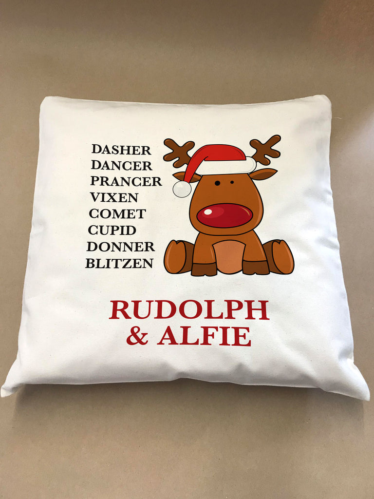 Personalised Christmas Santa's Reindeers with Rudolph & Child's Name C ...