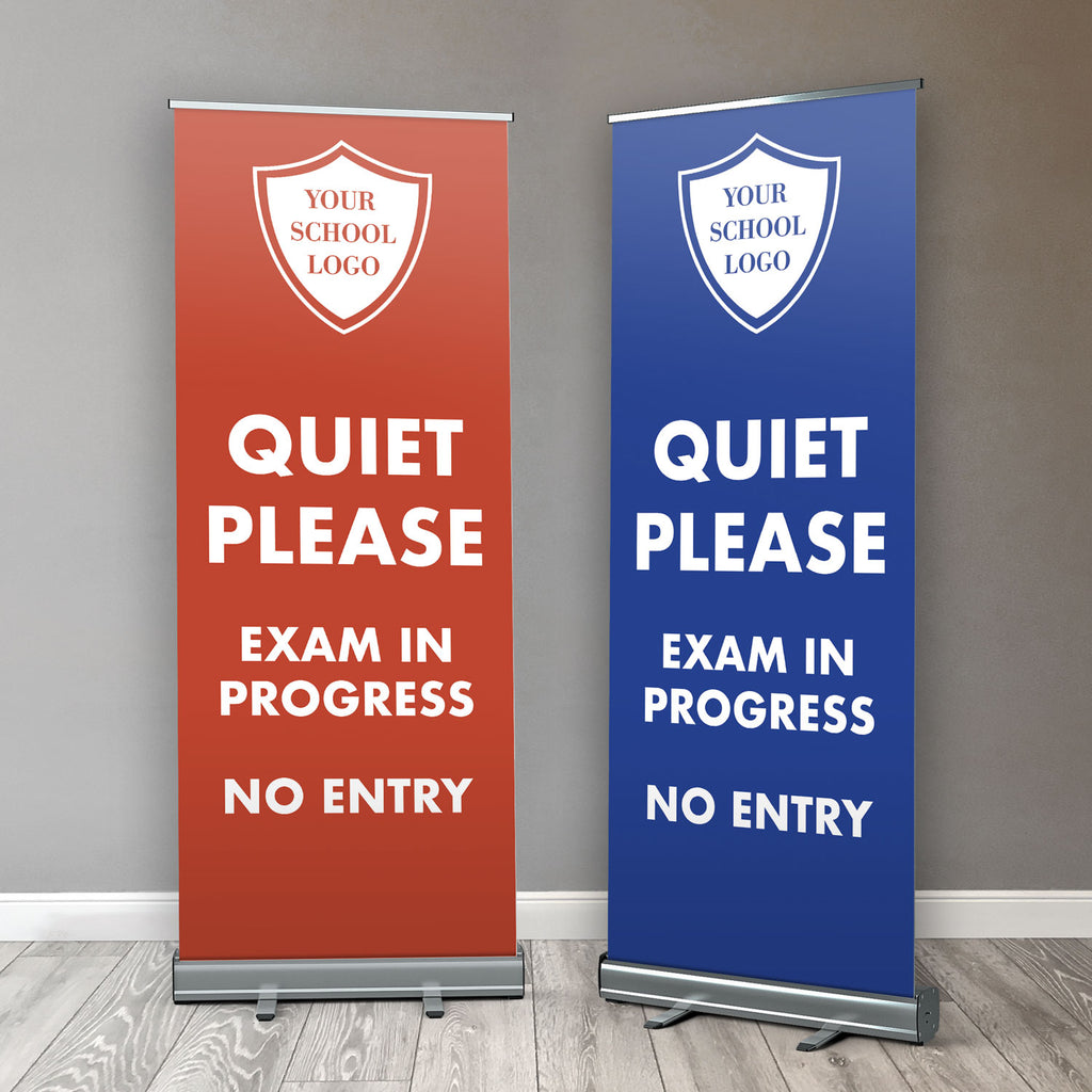 Quiet Please School Exam Roller / Popup / Retractable Banner – Willow ...